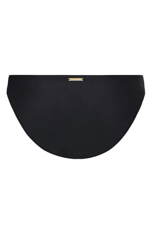 MILLY Solid Margot Bikini Bottoms - Black
