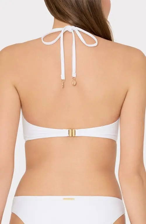 MILLY Floral Appliqué Halter Top