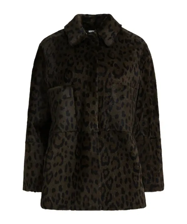FURLING BY GIANI Leopard Print Coat