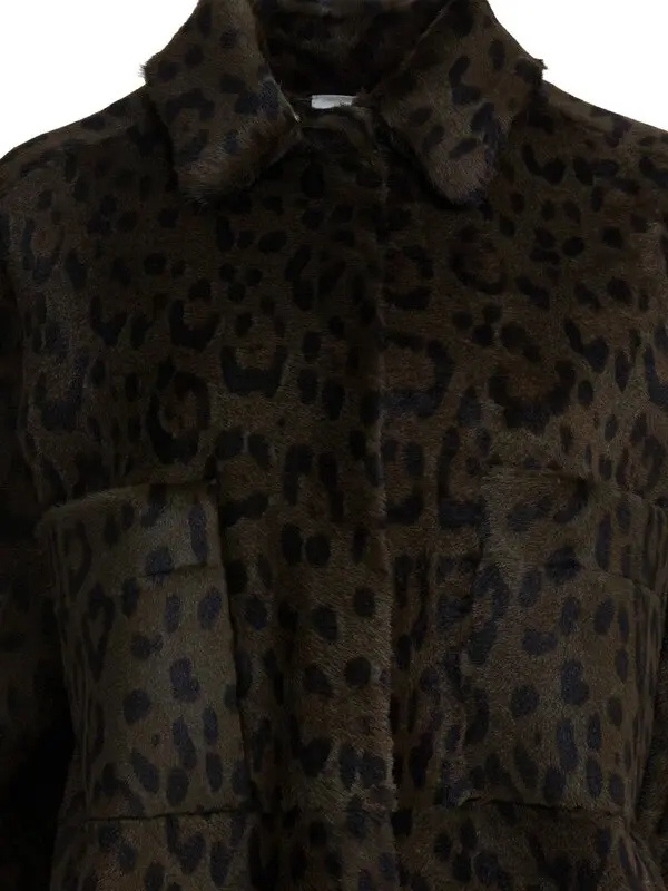 FURLING BY GIANI Leopard Print Coat