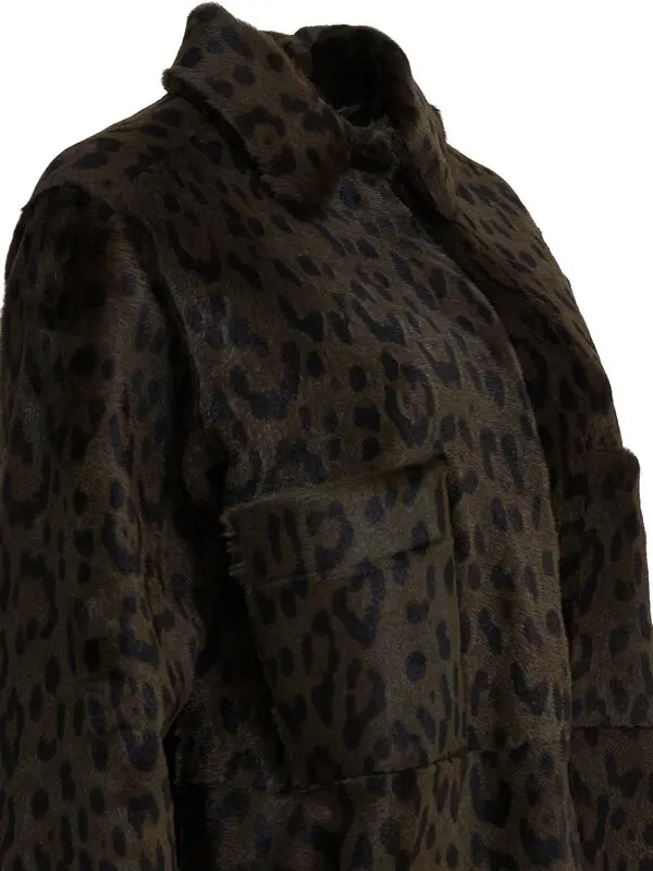 FURLING BY GIANI Leopard Print Coat