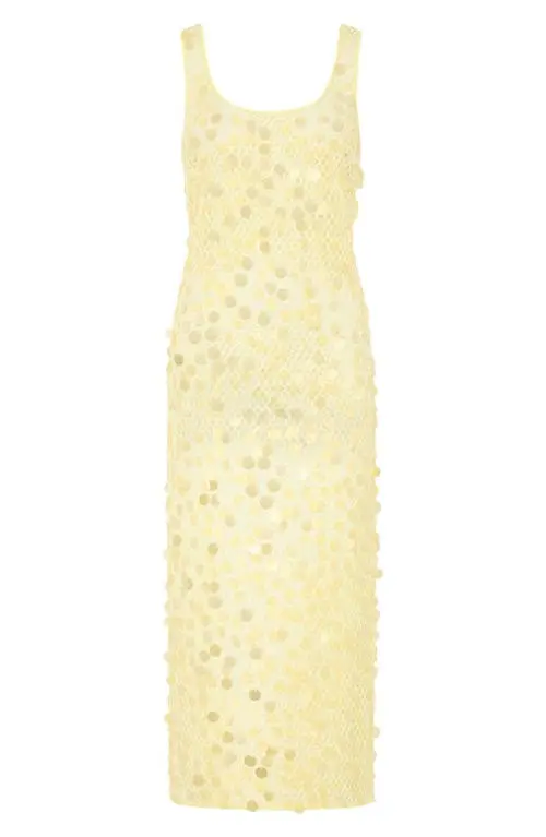MILLY Paillette Sheer Cover-up Midi Dress