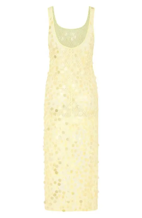 MILLY Paillette Sheer Cover-up Midi Dress