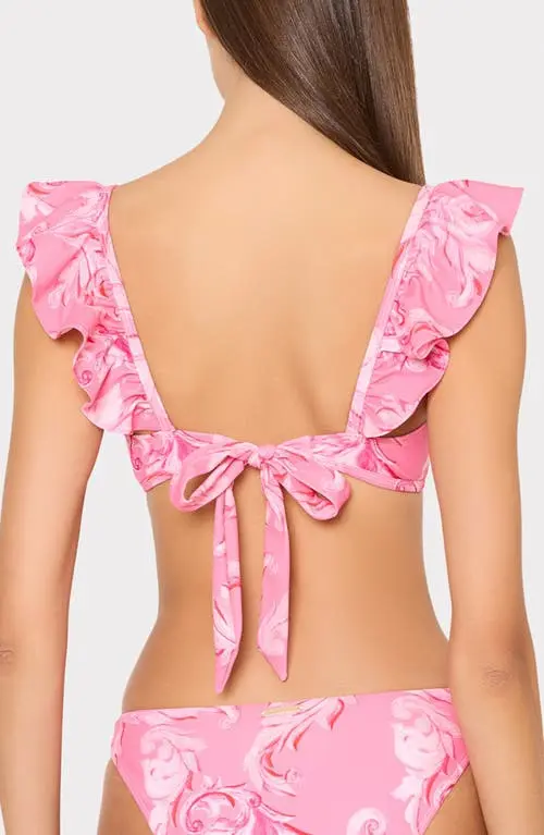 MILLY Canopée Ruffle Bikini Top