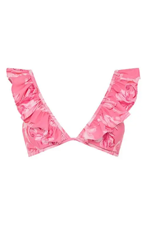 MILLY Canopée Ruffle Bikini Top