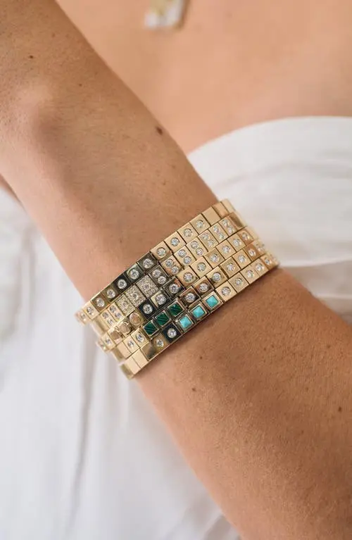 TYPE JEWELRY Gold Diamond And Id Bracelet