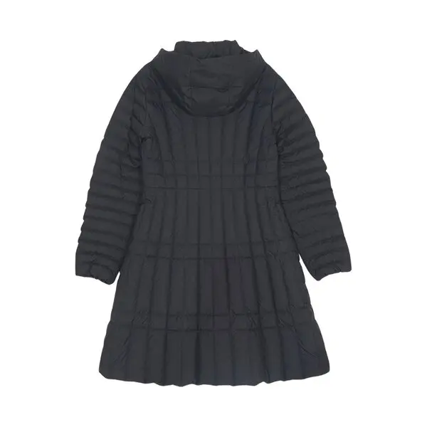 Moncler Menthelong Vertical-quilted Hooded Down Jacket