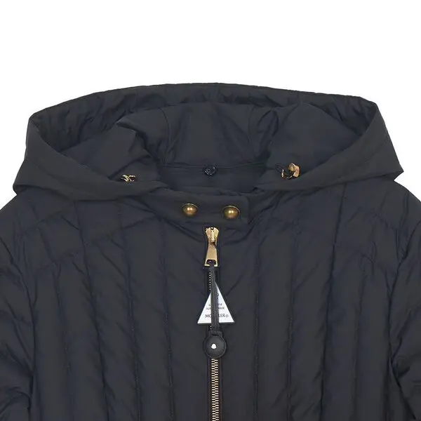 Moncler Menthelong Vertical-quilted Hooded Down Jacket