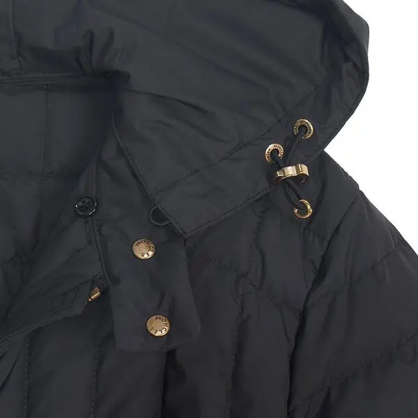 Moncler Menthelong Vertical-quilted Hooded Down Jacket
