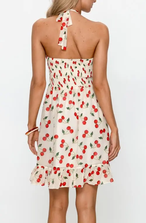 PS BY CUPSHE Cherry Print Halter Neck Dress