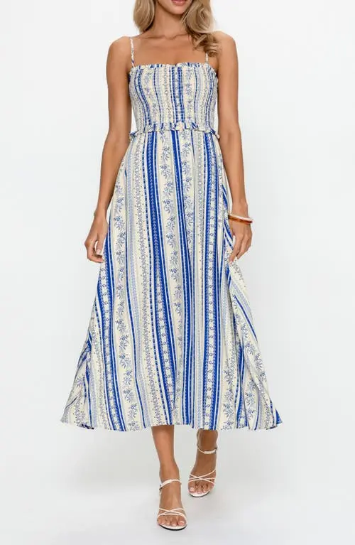 PS BY CUPSHE Sleeveless Striped A-line Midi Dress