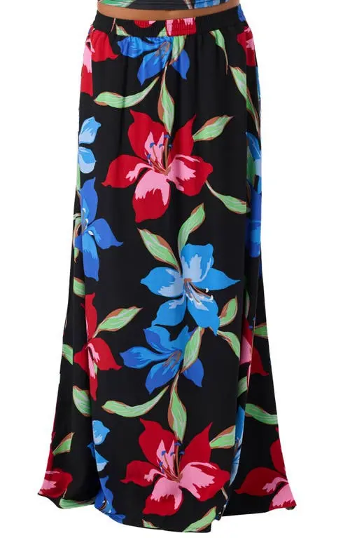 O'Neill Floral Maxi Skirt - Black