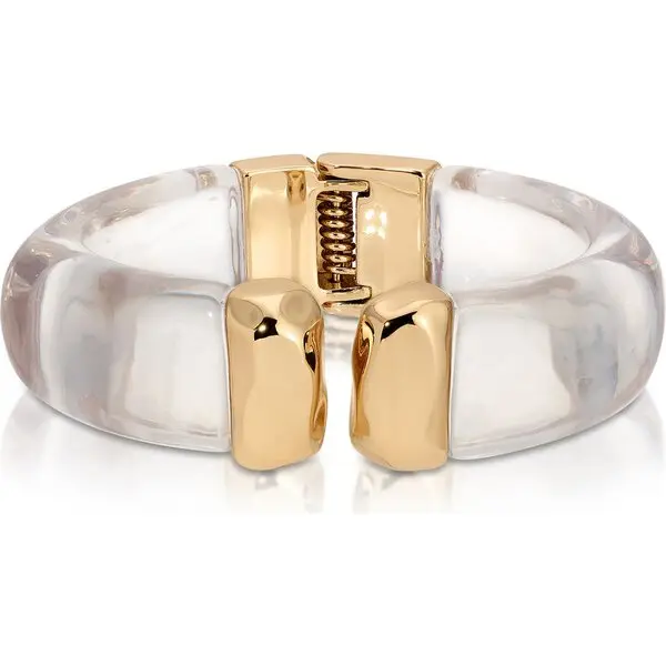 Ettika Carved Relic Cuff Bracelet - Clear