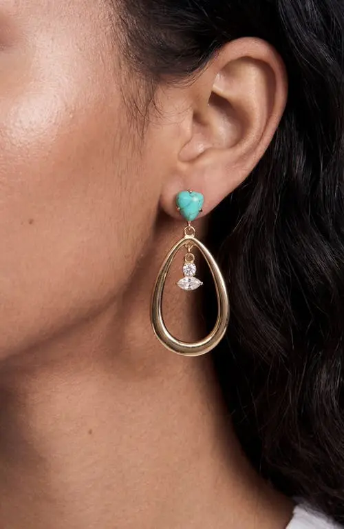 Ettika Oval Drop Earrings With And Crystal Accents