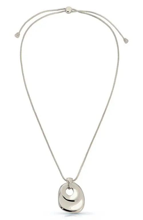 Ettika Liquid Pendant Necklace - Silver