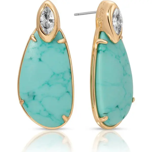 Ettika Majestic Stone Drop Earrings - Turquoise