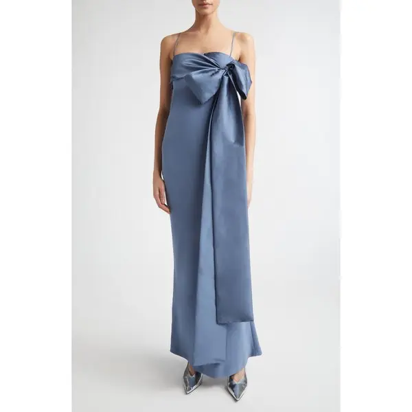 Bernadette Bart Taffeta Gown - Mid Blue