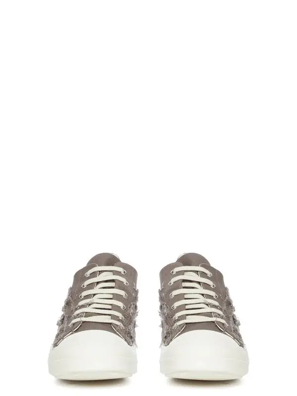 Rick Owens Temple Distressed Low Sneakers