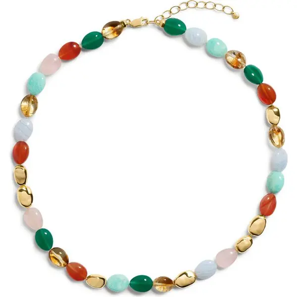 Monica Vinader Rio Multistone Necklace - 18k Gold Vermeil