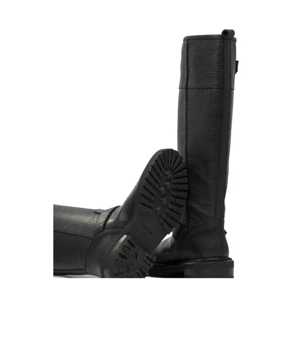 VIA ROMA 15 Leather Knee-high Buckled Boots