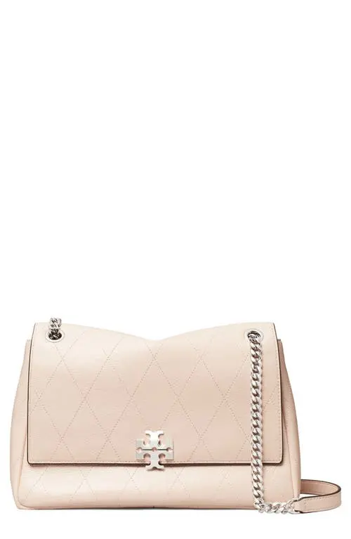 Tory Burch Charlie Quilted Leather Shoulder Bag - Soft Pink