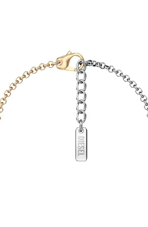 DIESEL® Two-tone Logo Link Chain Bracelet