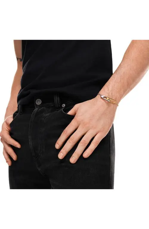 DIESEL® Two-tone Logo Link Chain Bracelet