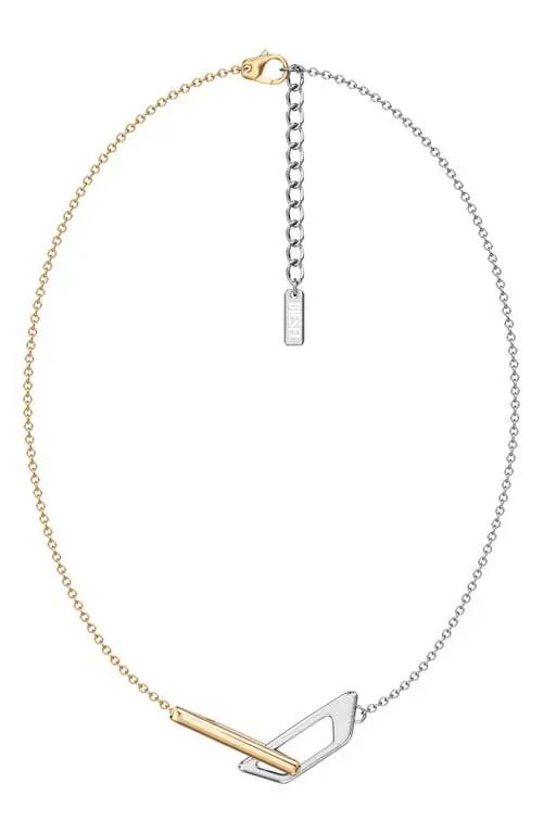 DIESEL® Two-tone Logo Chain Necklace - Two Tone