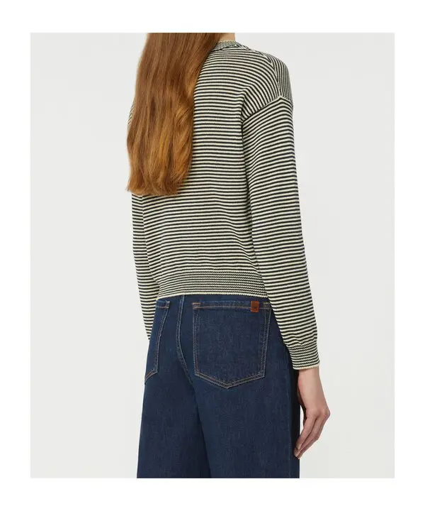 Max Mara Striped Long-sleeve Knit Sweater