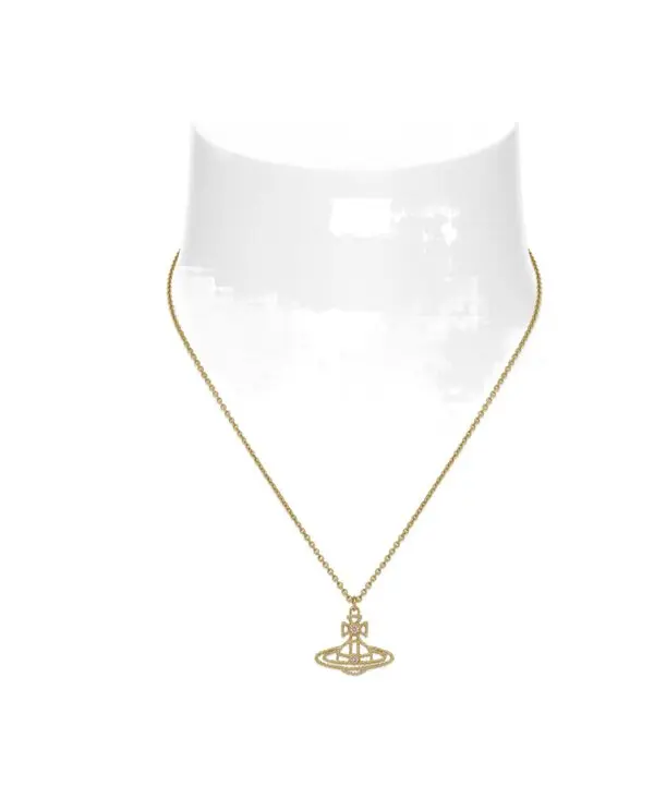 VIVIENNE WESTWOOD Coretta Crystal Orb Necklace - Gold / Champagne Cz