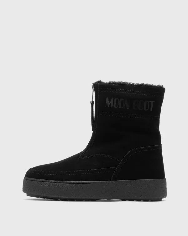 Moon Boot Ltrack Lara Zip-front Shearling Boots - Black