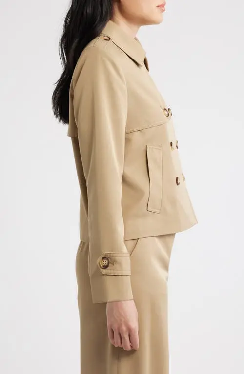 TAHARI ASL Cropped Trench Coat