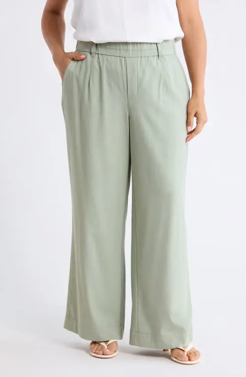 Wit & Wisdom Skyrise High Rise Wide Leg Pants - Eucalyptus