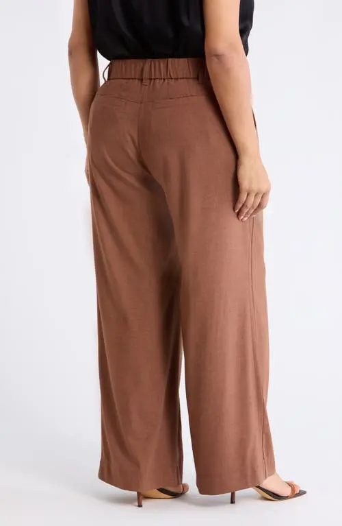 Wit & Wisdom Skyrise High Rise Wide Leg Pants - Mocha