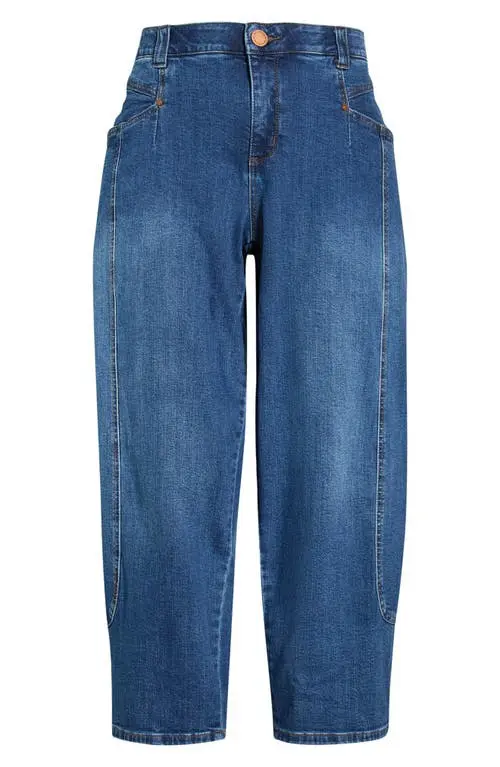 Wit & Wisdom High Waist Barrel Leg Jeans - Blue