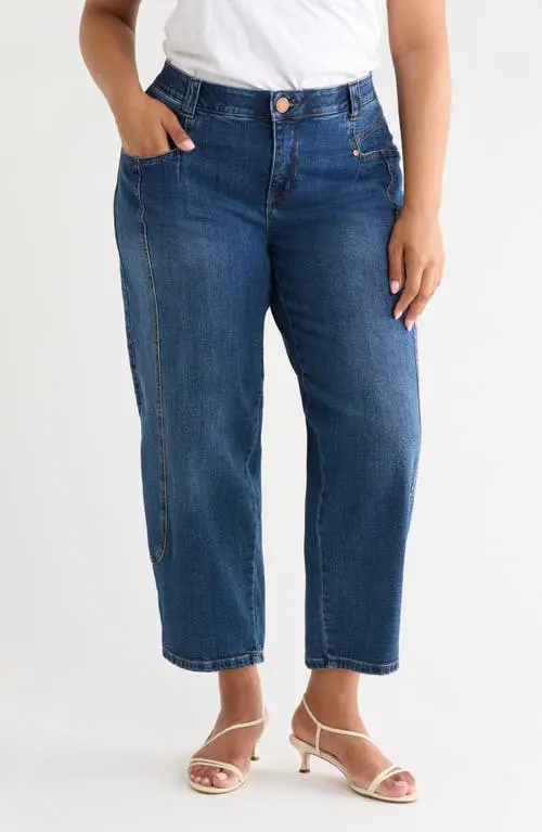 Wit & Wisdom High Waist Barrel Leg Jeans - Blue