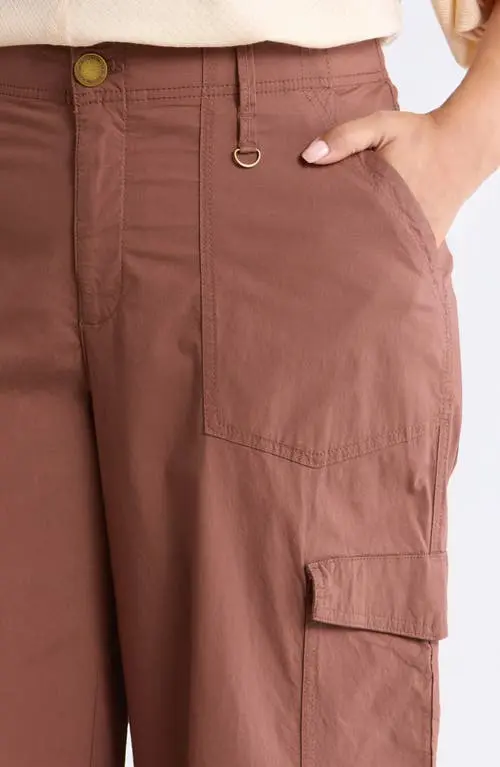 Wit & Wisdom Skyrise High Rise Wide Leg Cargo Pants - Mocha
