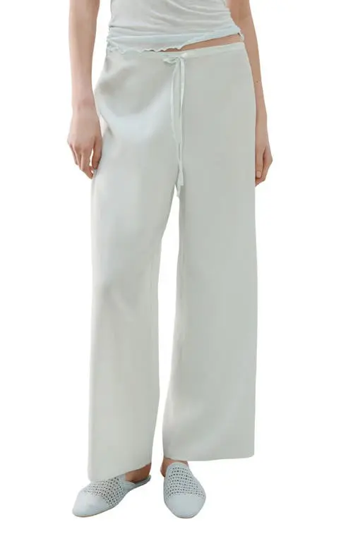 Mango Flowy Pajama Pants - Blue