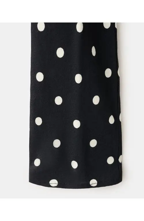 Mango Polka Dot Long Sleeve Maxi Dress