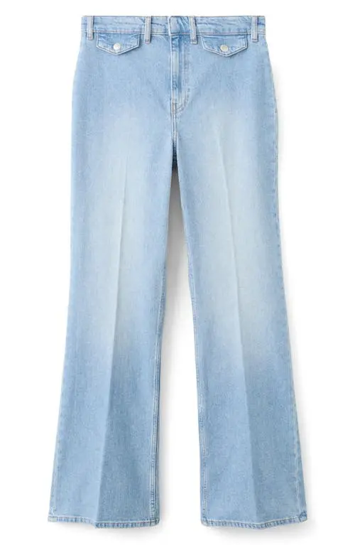 Mango Flap Pocket Jeans - Medium Blue
