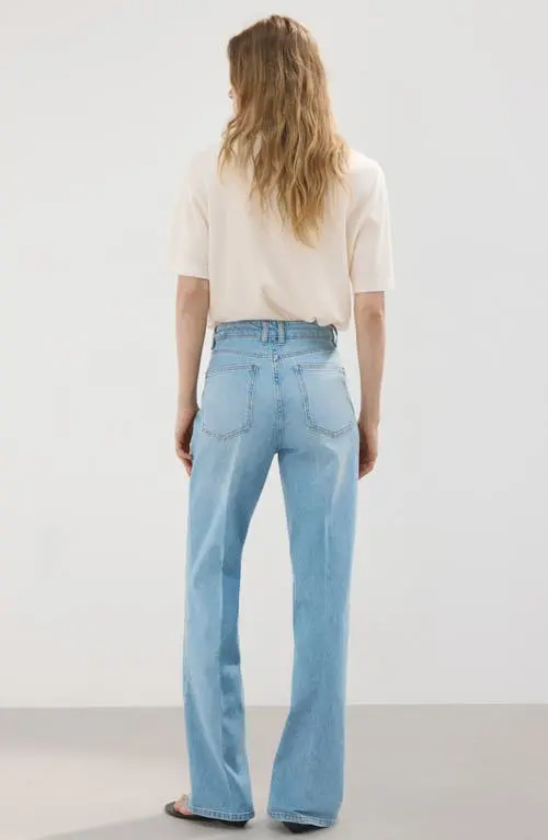 Mango Flap Pocket Jeans - Medium Blue