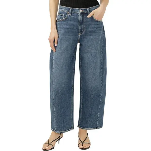 SILVER JEANS CO. Horseshoe High Waist Ankle Barrel Jeans