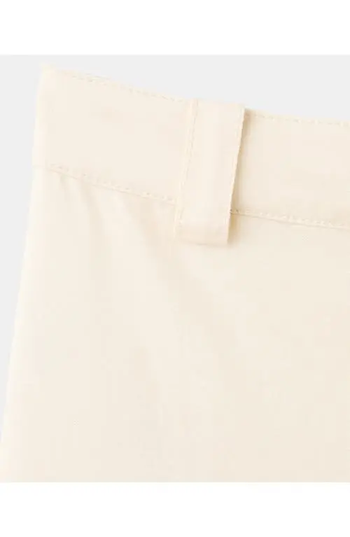 Mango Flat Front Linen Blend Pants - Beige