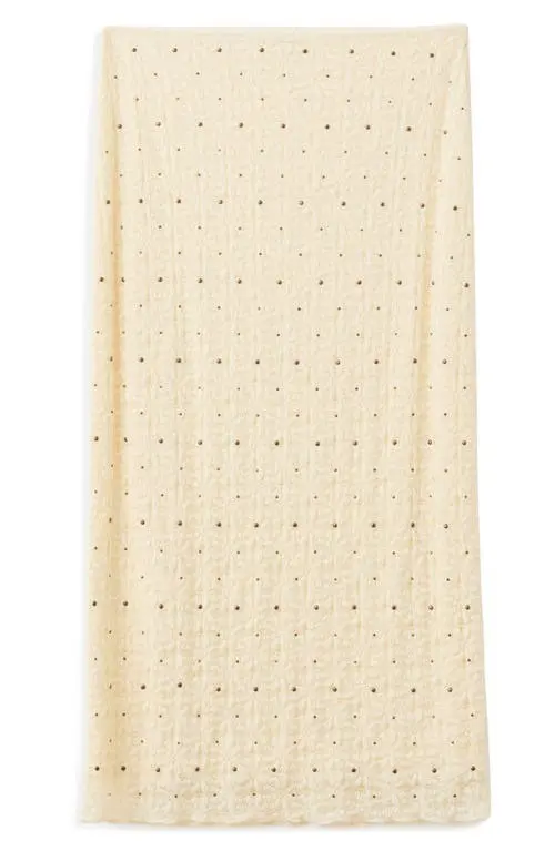 Mango Studded Midi Skirt - Ecru