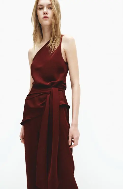 Mango Sleeveless Asymmetric Jumpsuit With Bow Detail
