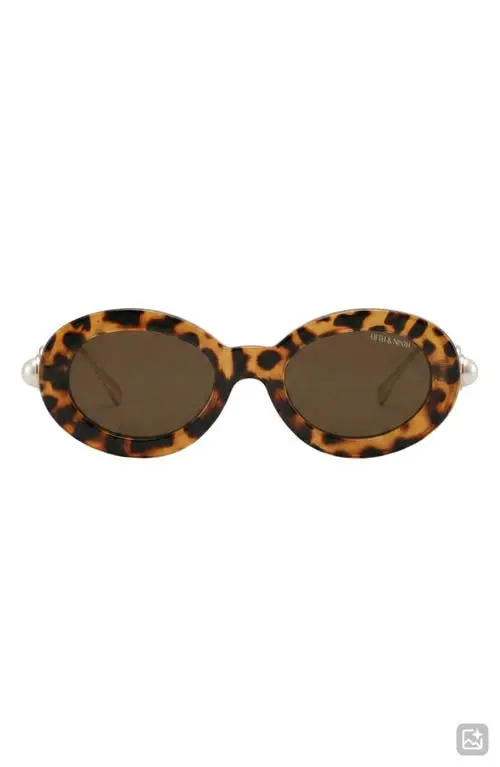 FIFTH & NINTH Arielle Oval Sunglasses - Torte/brown