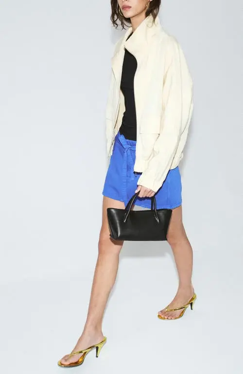Mango Belted Denim Miniskirt