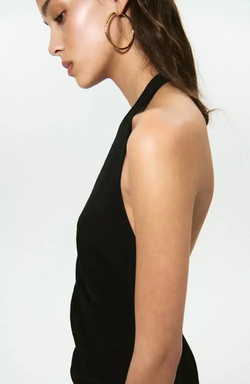Mango Lola Halter Neck Dress - Black