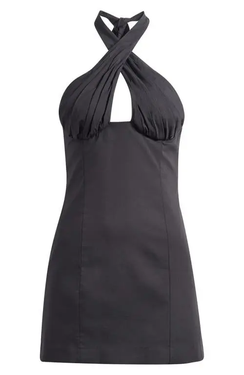 Mango Bambi Halter Neck Mini Dress With Cut-out Detail