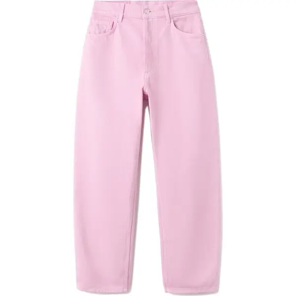 Mango High Waist Tapered Leg Jeans - Lilac
